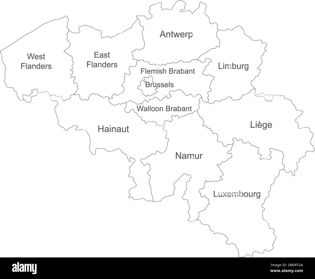Belgio mappa politica immagini e fotografie stock ad alta risoluzione ...