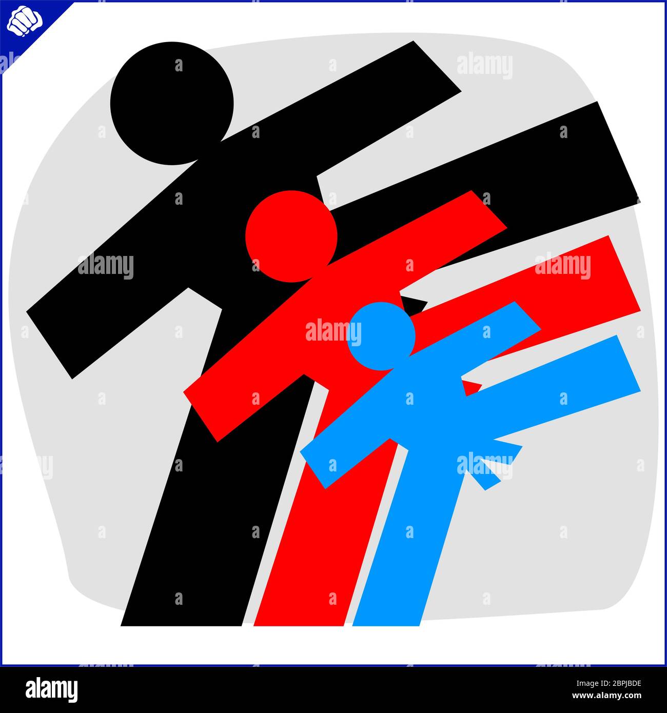 Arte Marziale simbolo colorato, logo. Il Karate creative design emblema ...