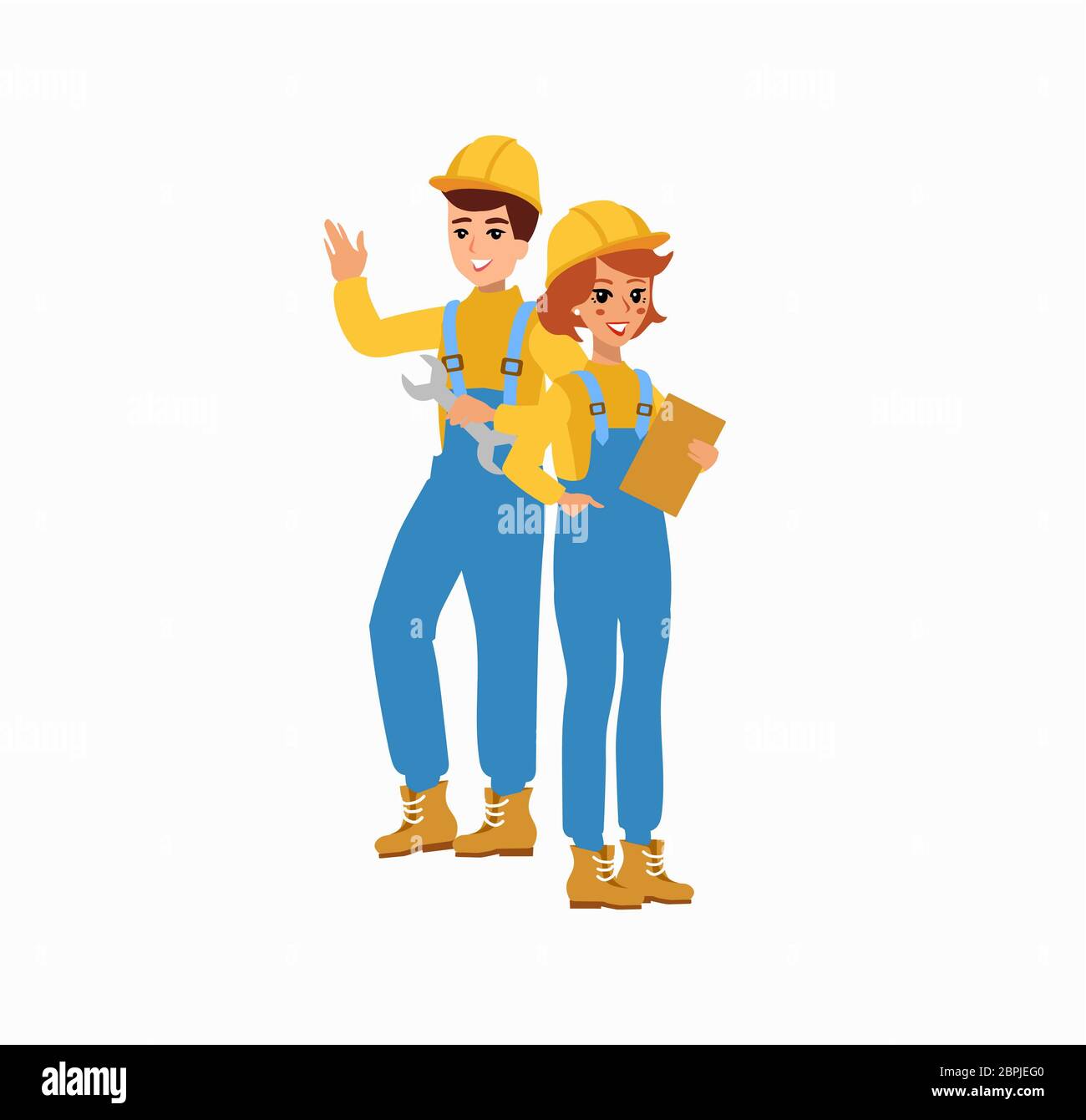 disegno vettoriale dei caratteri di lavoro. Animare il personaggio ...