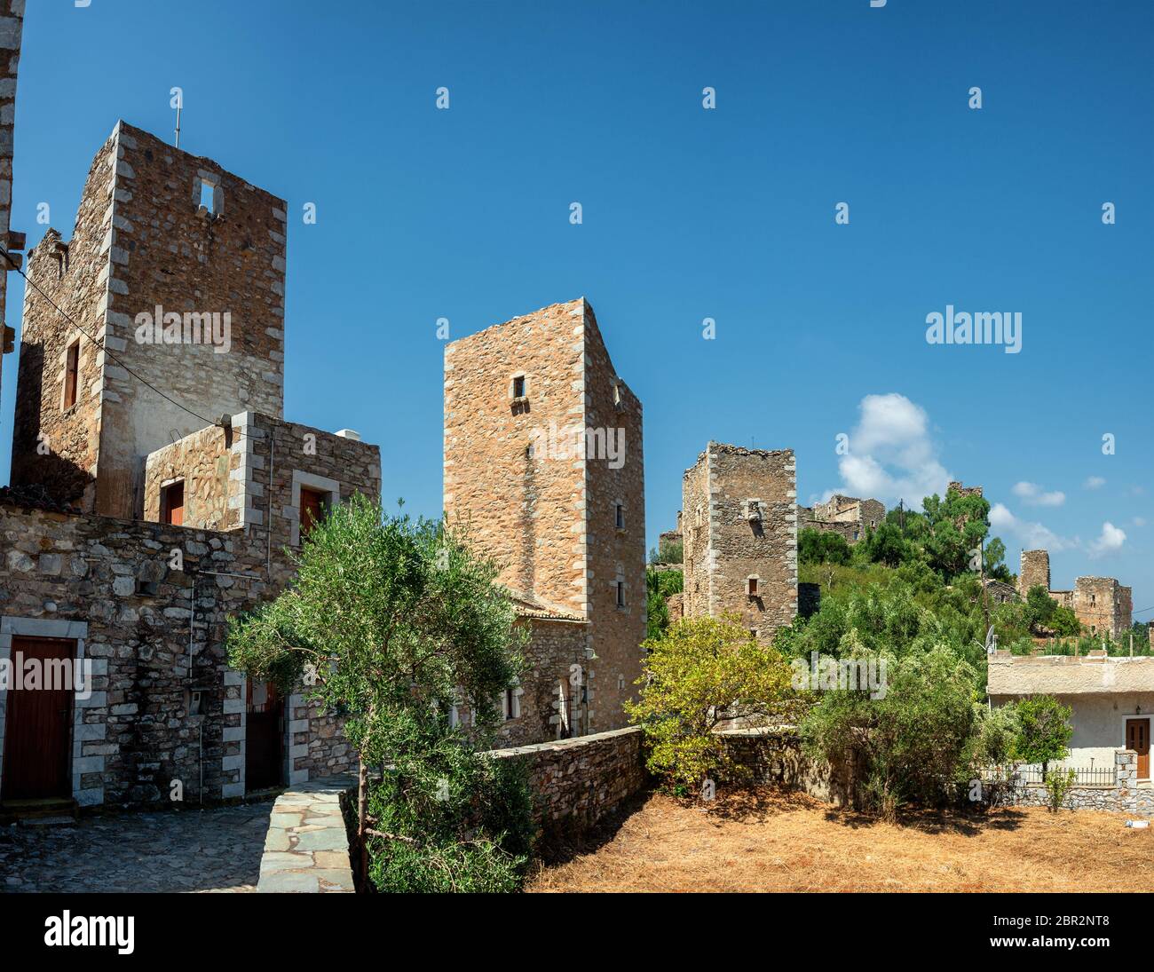 Vatheia, un villaggio sulla penisola di mani, in Grecia. Una delle ...