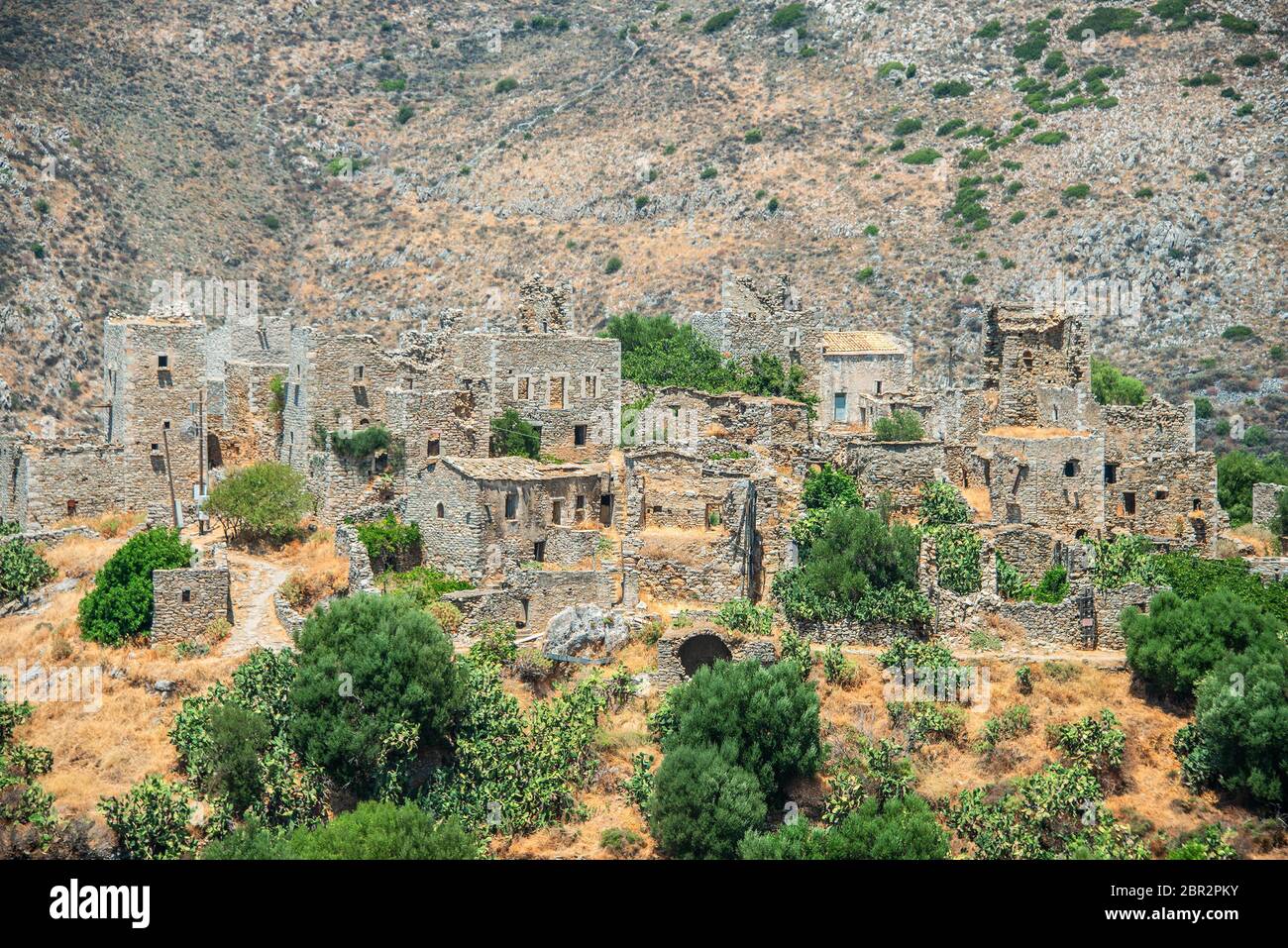 Vatheia, un villaggio sulla penisola di mani, in Grecia. Una delle ...