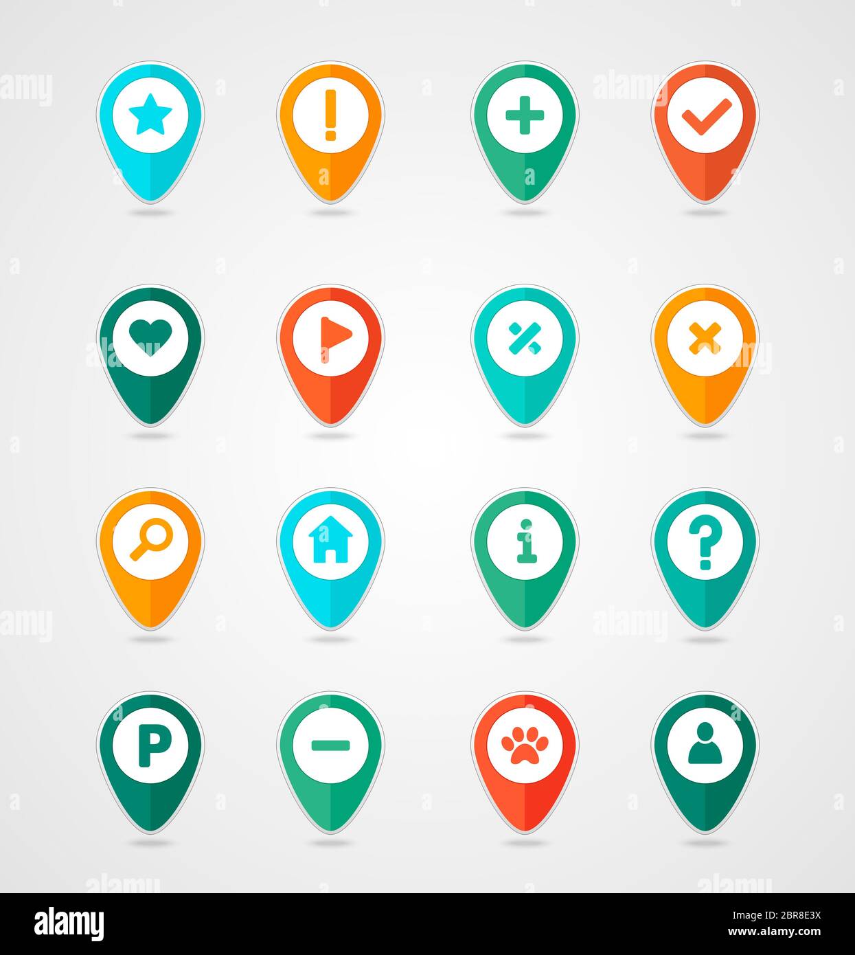 Pin mappa icon set. Puntatore Mappa. I marcatori mappa. Destinazione ...
