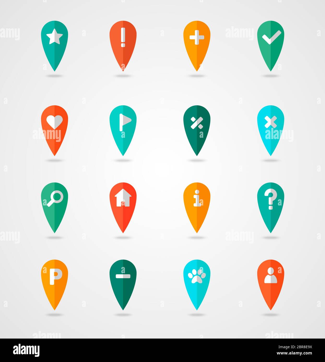 Pin mappa icon set. Puntatore Mappa. I marcatori mappa. Destinazione ...