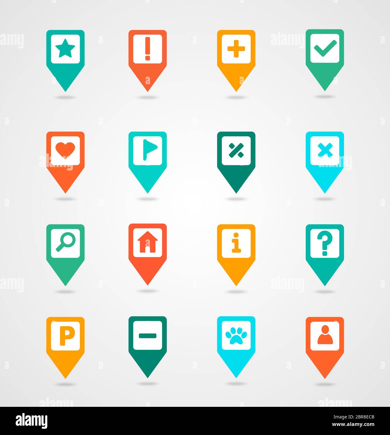 Pin mappa icon set. Puntatore Mappa. I marcatori mappa. Destinazione ...