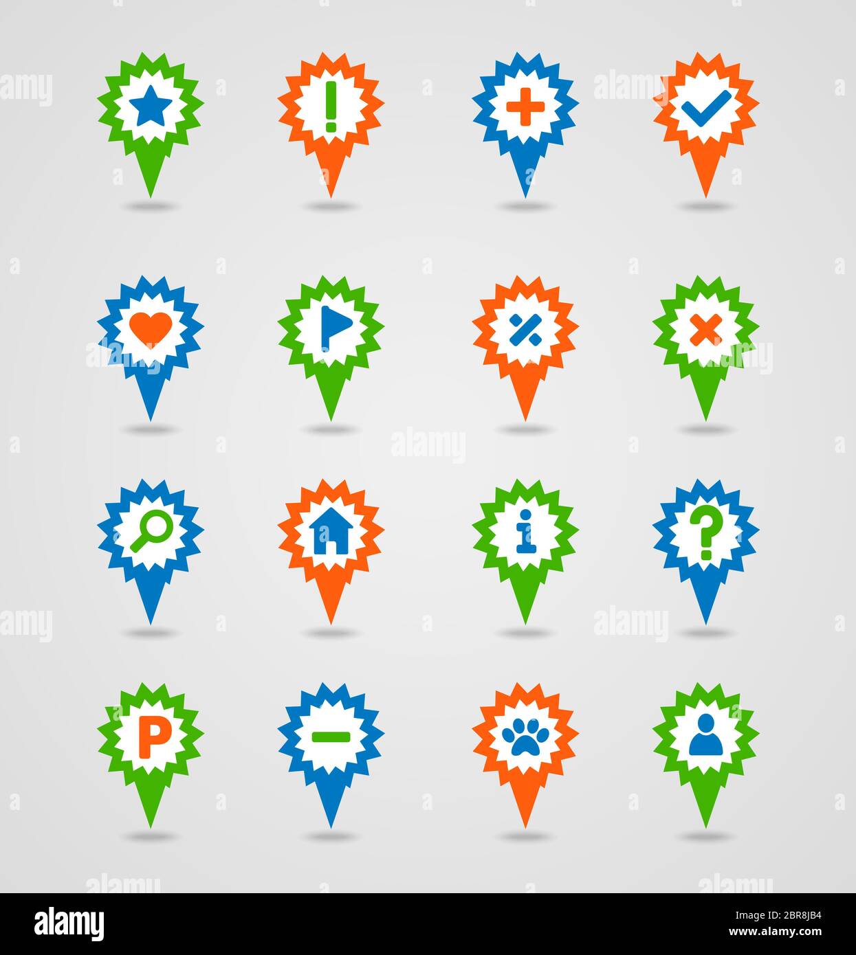 Pin mappa icon set. Puntatore Mappa. I marcatori mappa. Destinazione ...