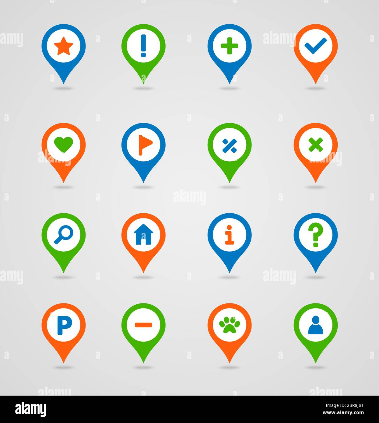 Pin mappa icon set. Puntatore Mappa. I marcatori mappa. Destinazione ...