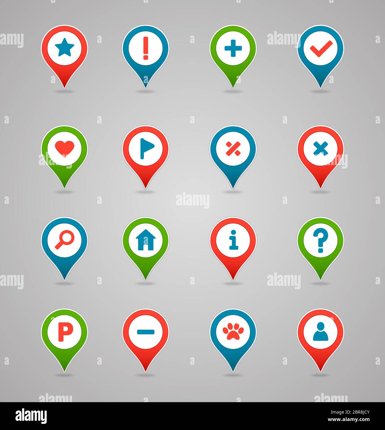 Pin mappa icon set. Puntatore Mappa. I marcatori mappa. Destinazione ...