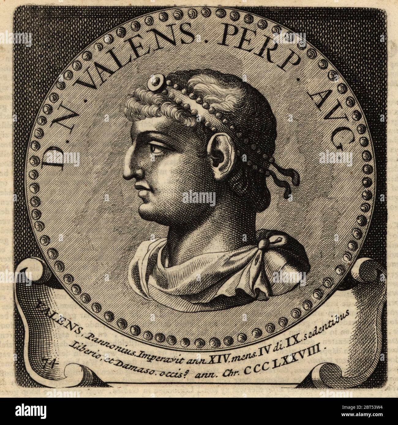 Imperatore romano Valens, 328-378. Flavio Giulio Valente Augusto ...