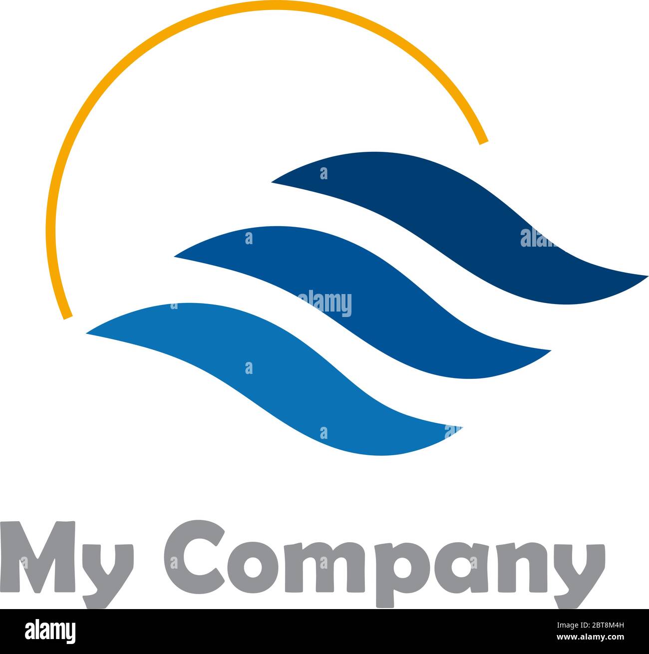 Logo onde mare stilizzata Immagini Vettoriali Stock - Alamy