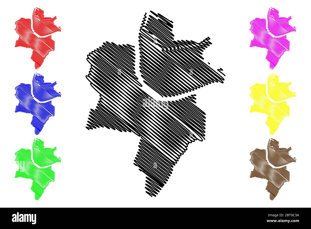 Mappa di Basilea Città (Confederazione Svizzera, Svizzera ...