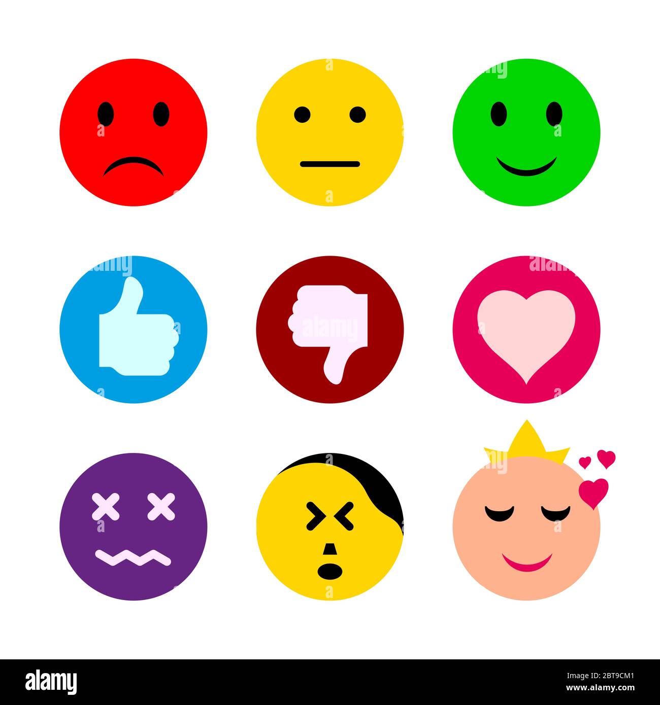 Emoticon, set di simboli dei social media. Simpatico emoticon smiley ...