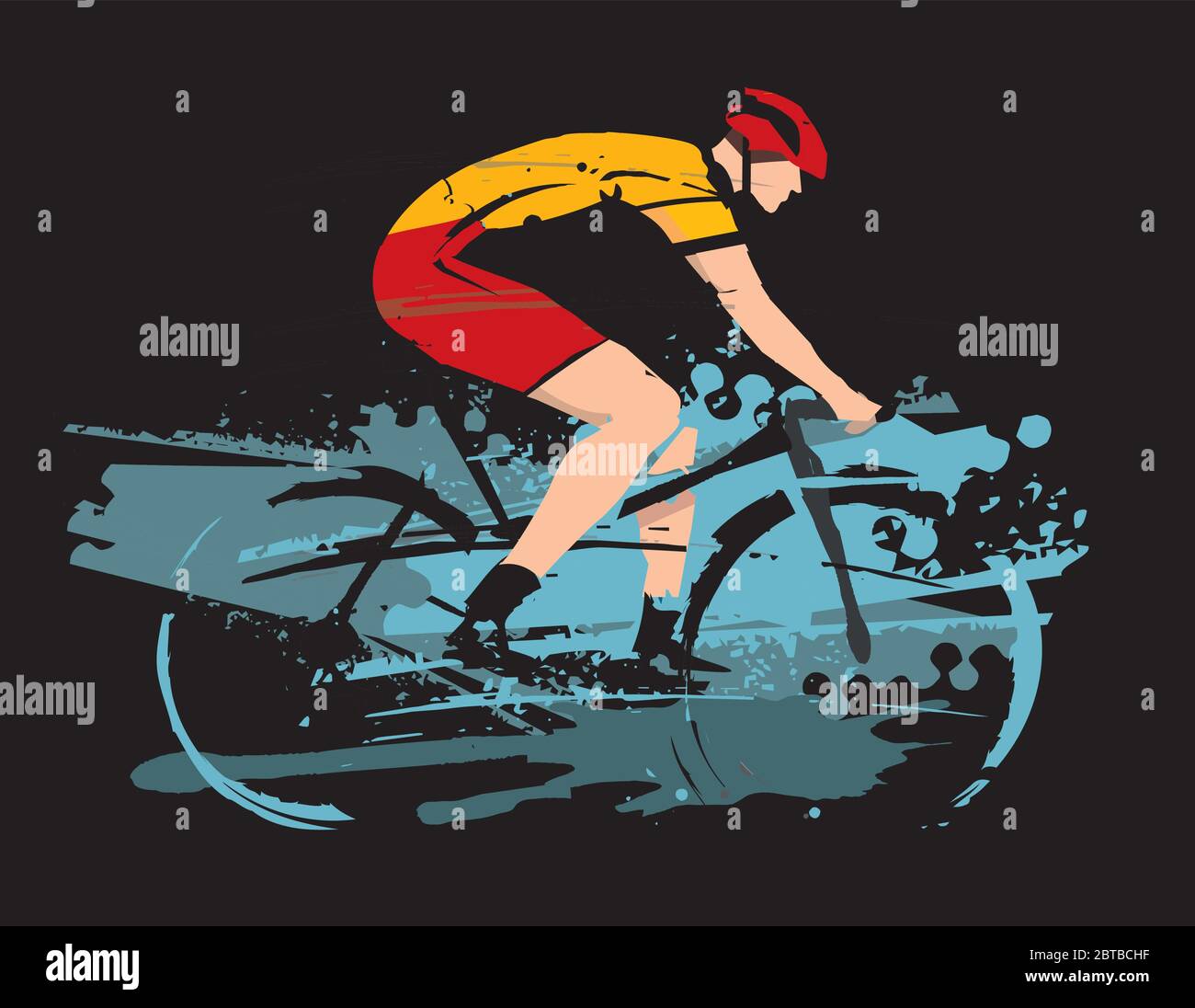 Bici da corsa stilizzata immagini e fotografie stock ad alta ...