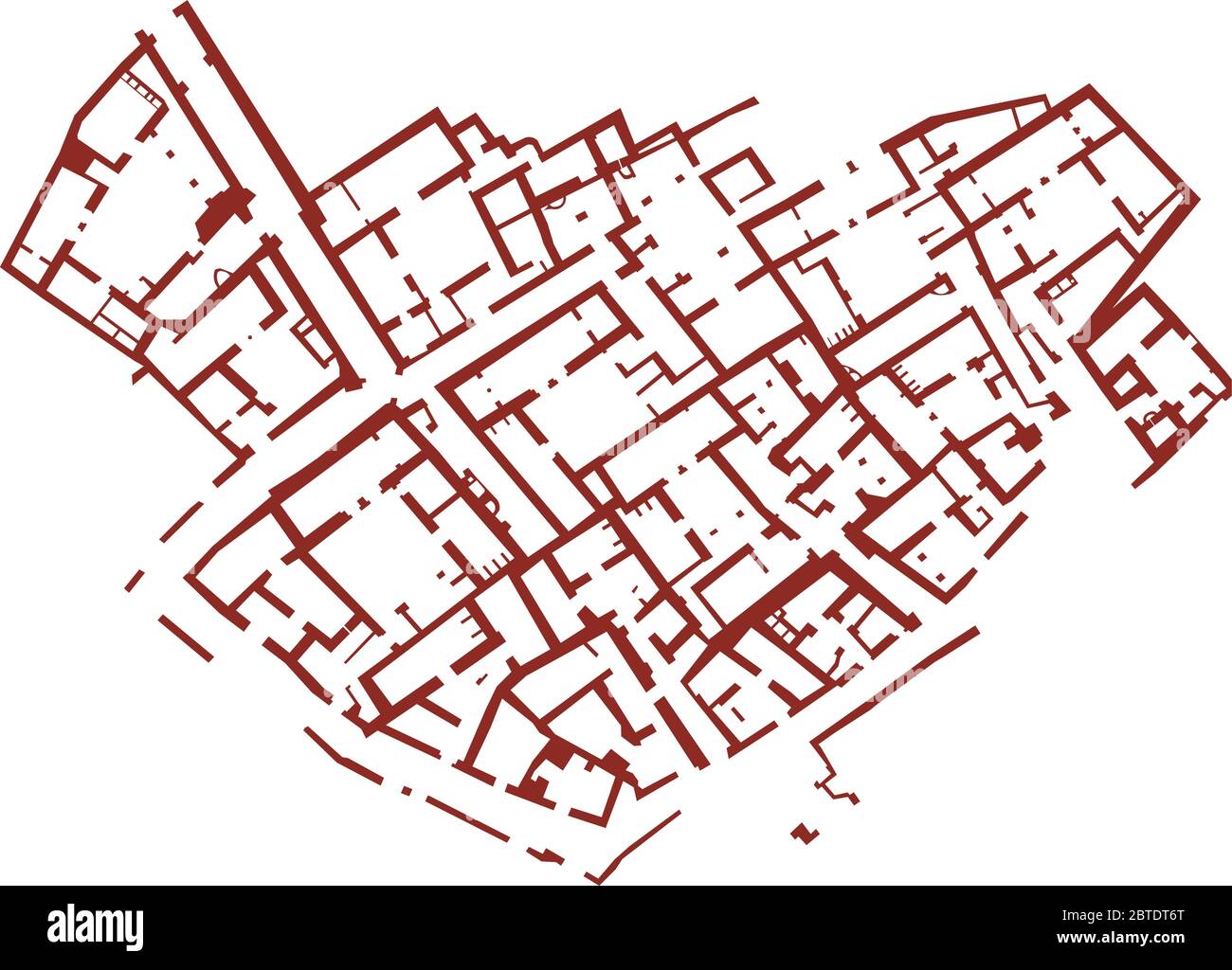 Ancient roman city map Immagini Vettoriali Stock - Alamy