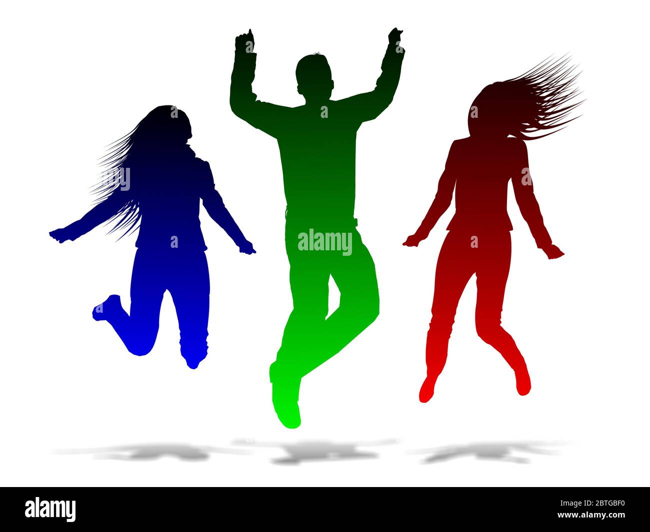 Sagome di persone che saltano immagini e fotografie stock ad alta ...