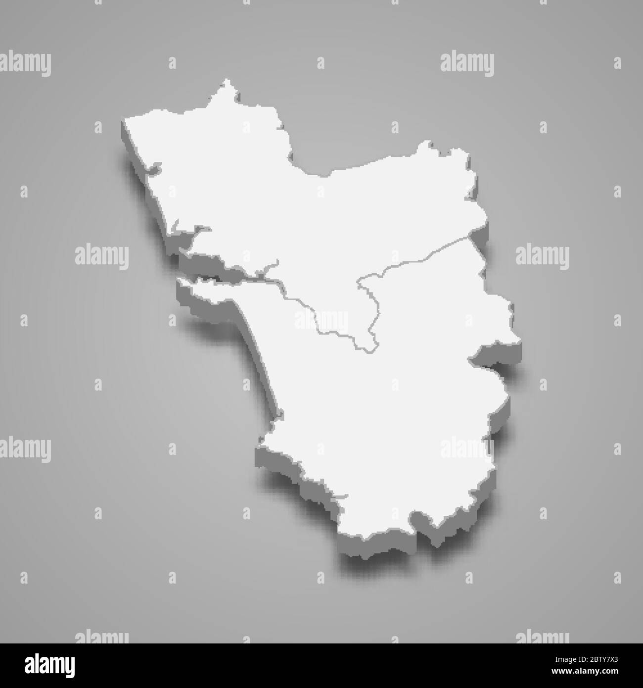 Mappa di goa Immagini Vettoriali Stock - Alamy