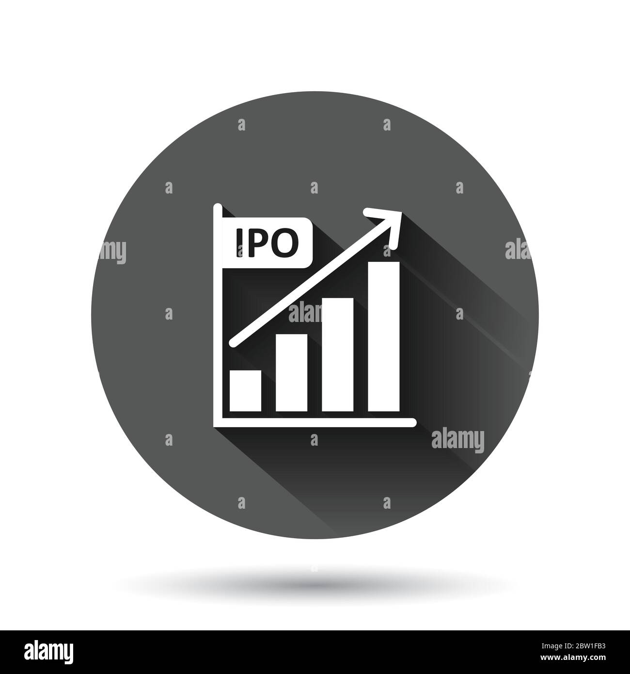 Icona grafico in stile piatto. Freccia crescere vettore illustrazione ...