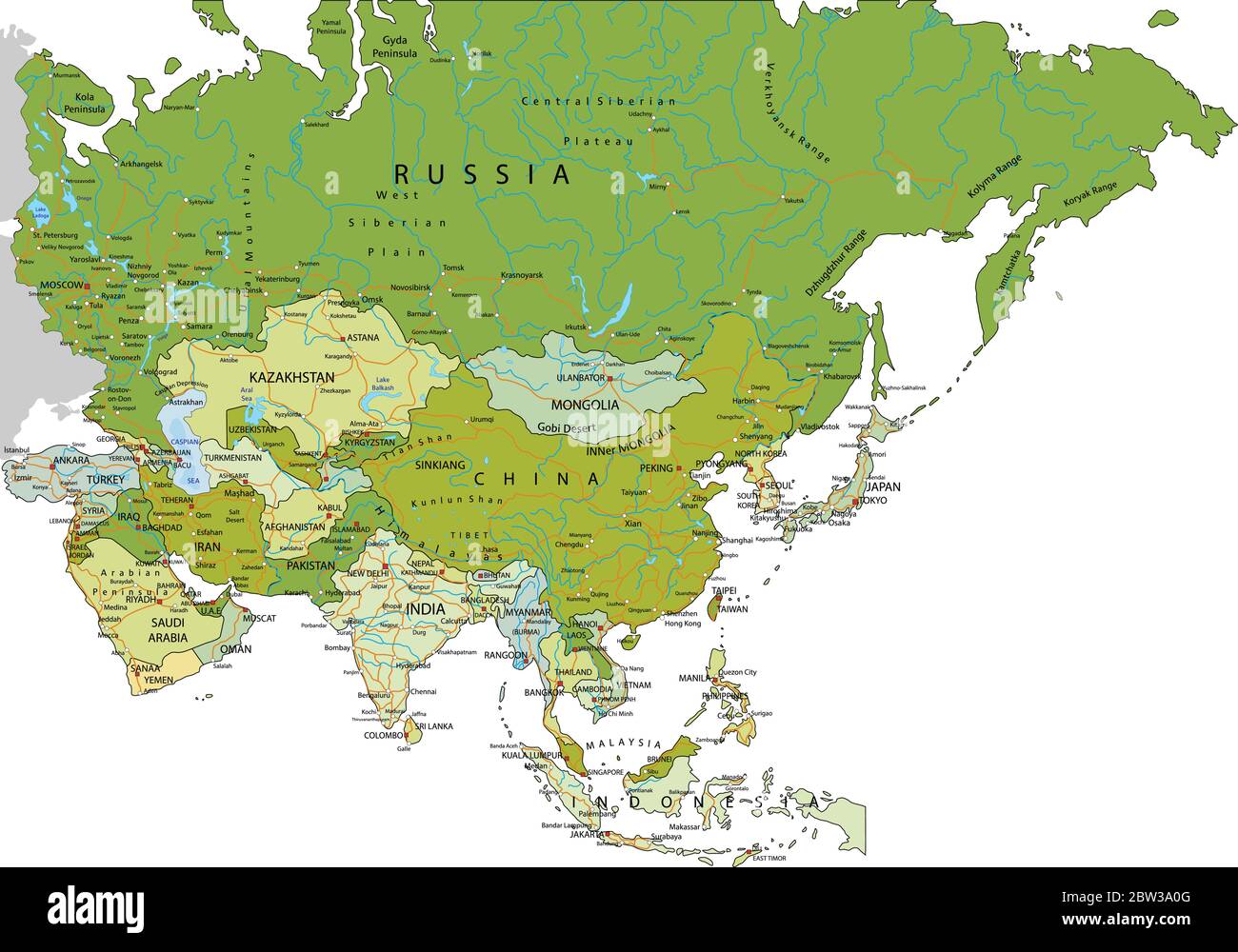 Mappa politica modificabile con livelli separati e molto dettagliata ...