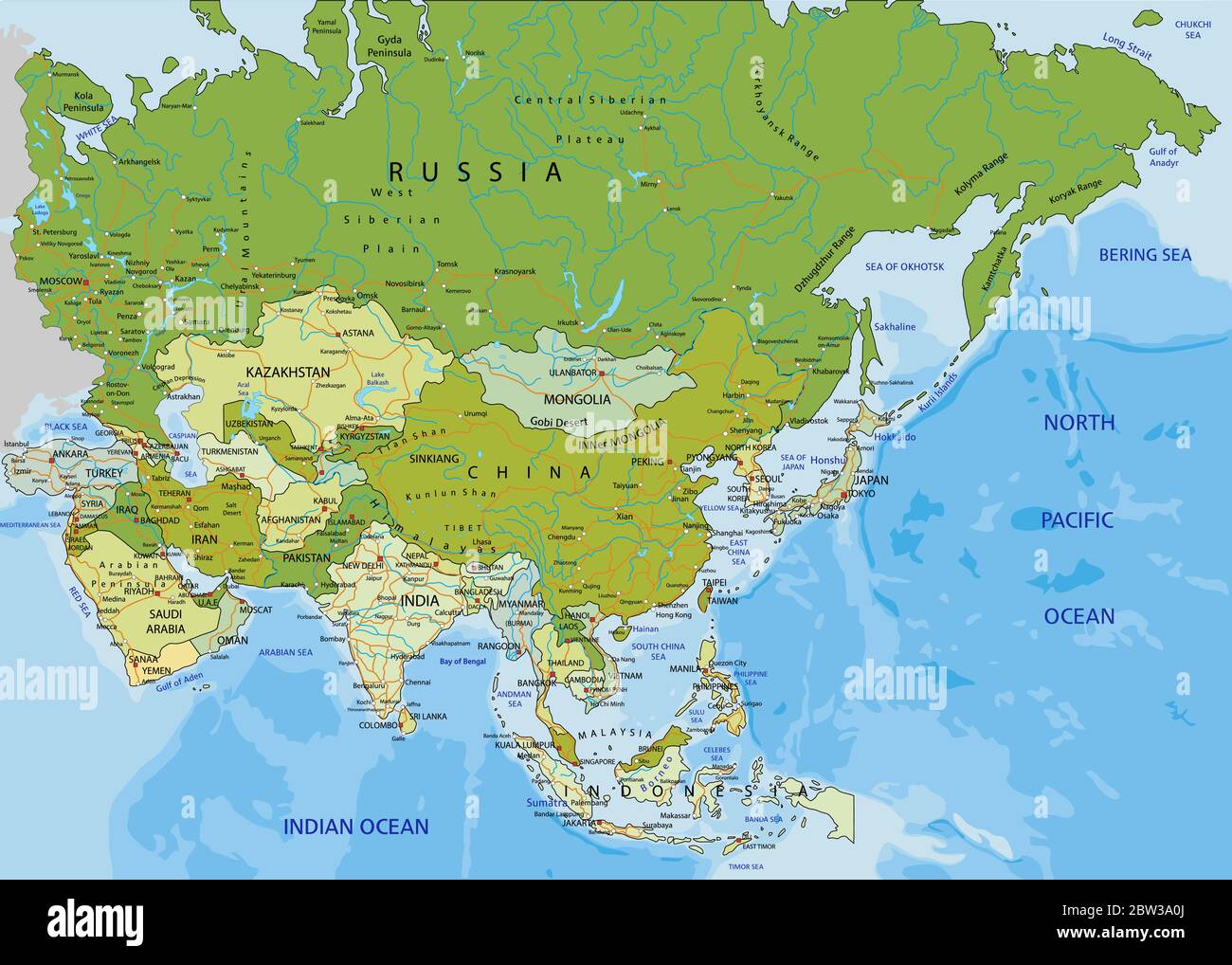 Mappa politica modificabile con livelli separati e molto dettagliata ...