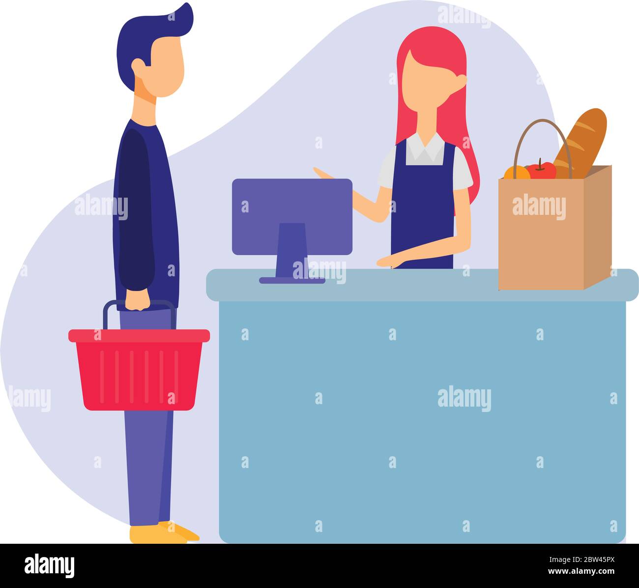 Shopping di generi alimentari Immagini Vettoriali Stock - Alamy