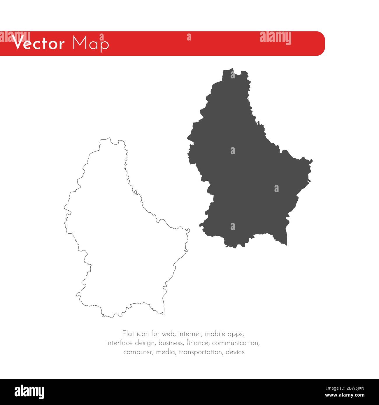 Lussemburgo political map Immagini Vettoriali Stock - Alamy