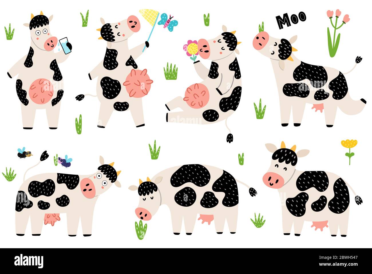 Muso di mucca Immagini Vettoriali Stock - Alamy