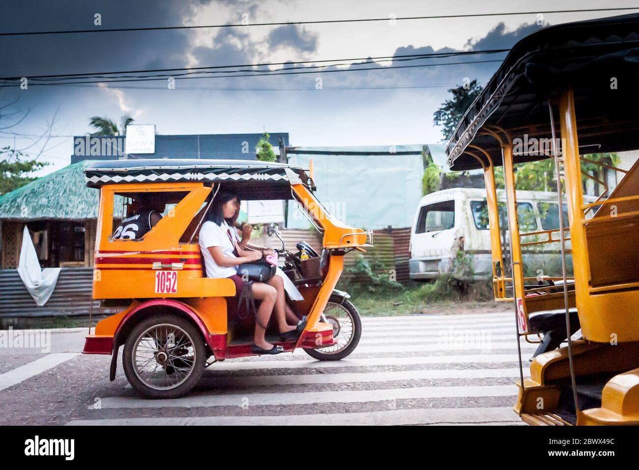 Il Famoso Triciclo Filippino O Tuk Tuk Talvolta Chiamato Rickshaw Si