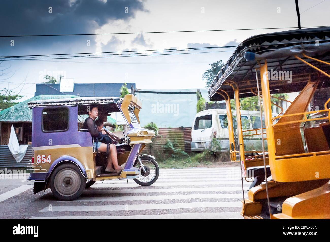 Il Famoso Triciclo Filippino O Tuk Tuk Talvolta Chiamato Rickshaw Si