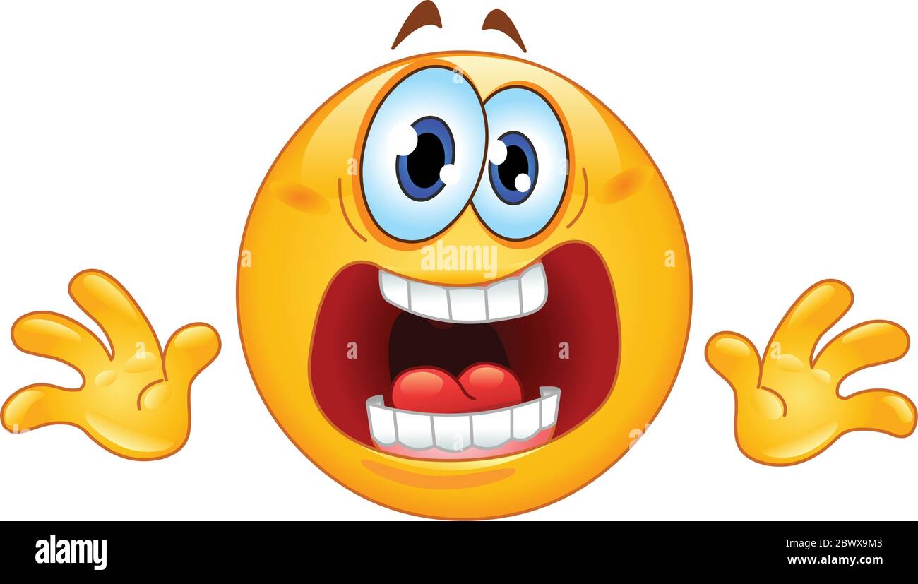 Shocked face emoji Immagini Vettoriali Stock - Alamy