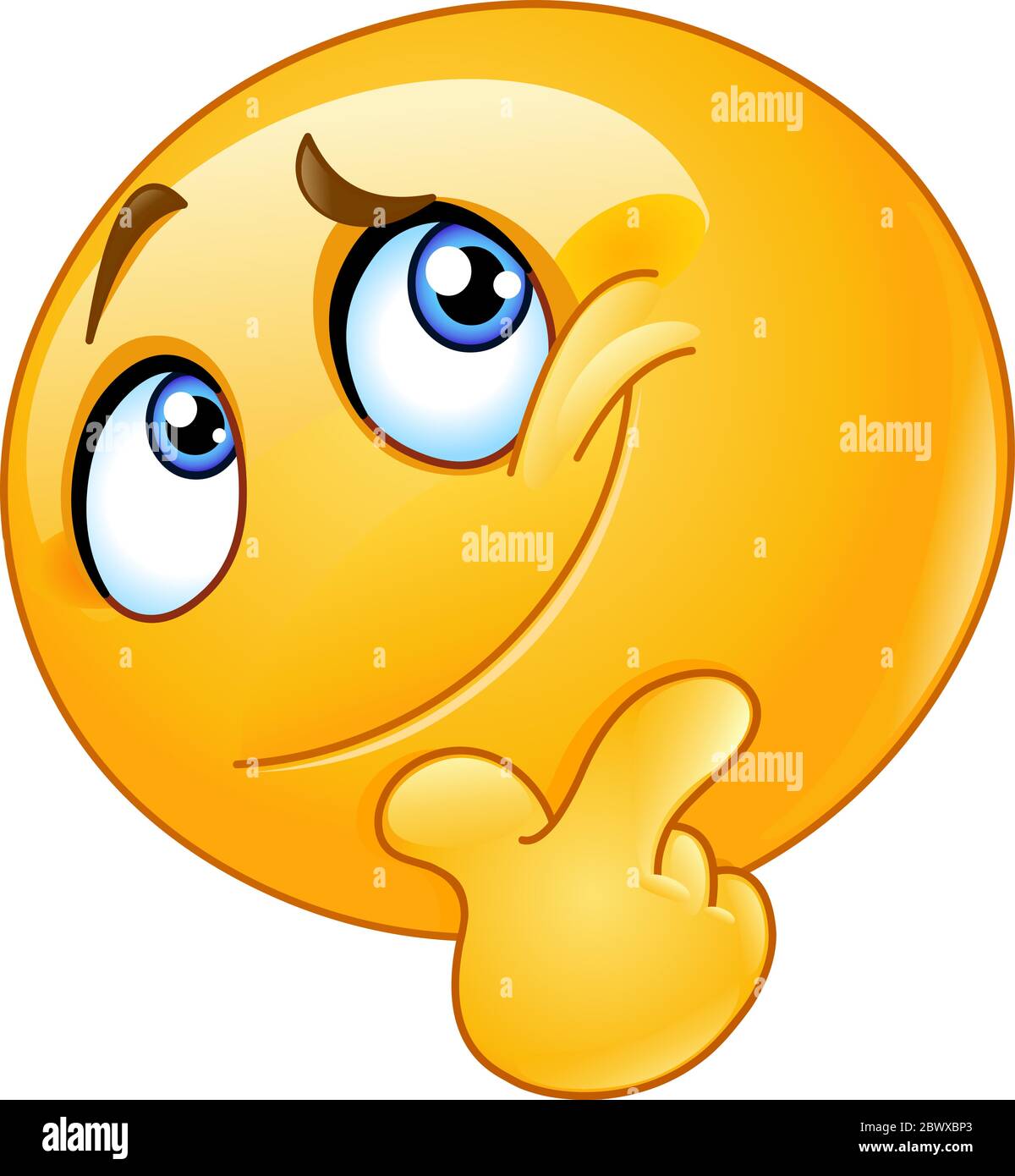 Smiley Emoticon Facial Expression Thinking Immagini e Fotos Stock - Alamy