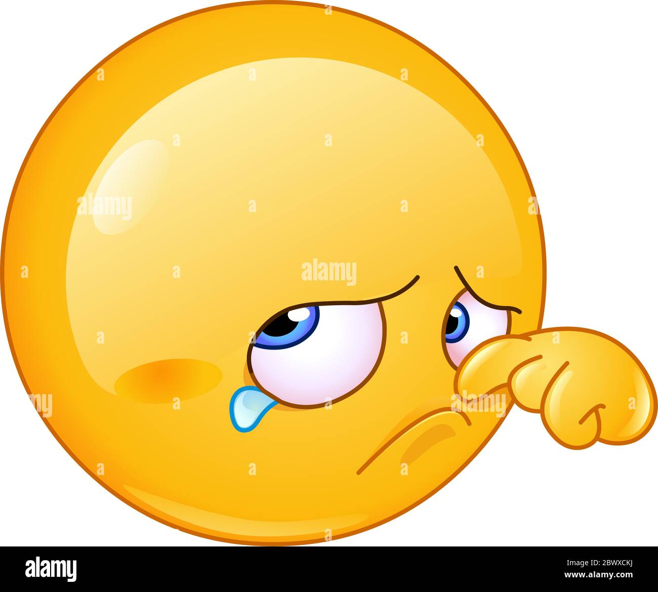 Sad emoticon isolated illustration Immagini Vettoriali Stock - Alamy