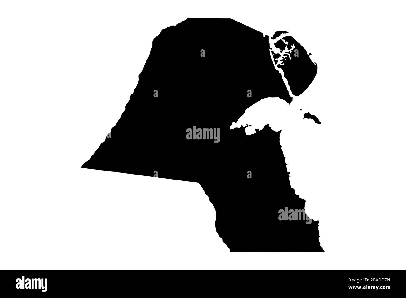Mappa della bandiera del kuwait Foto e Immagini Stock in Bianco e Nero ...