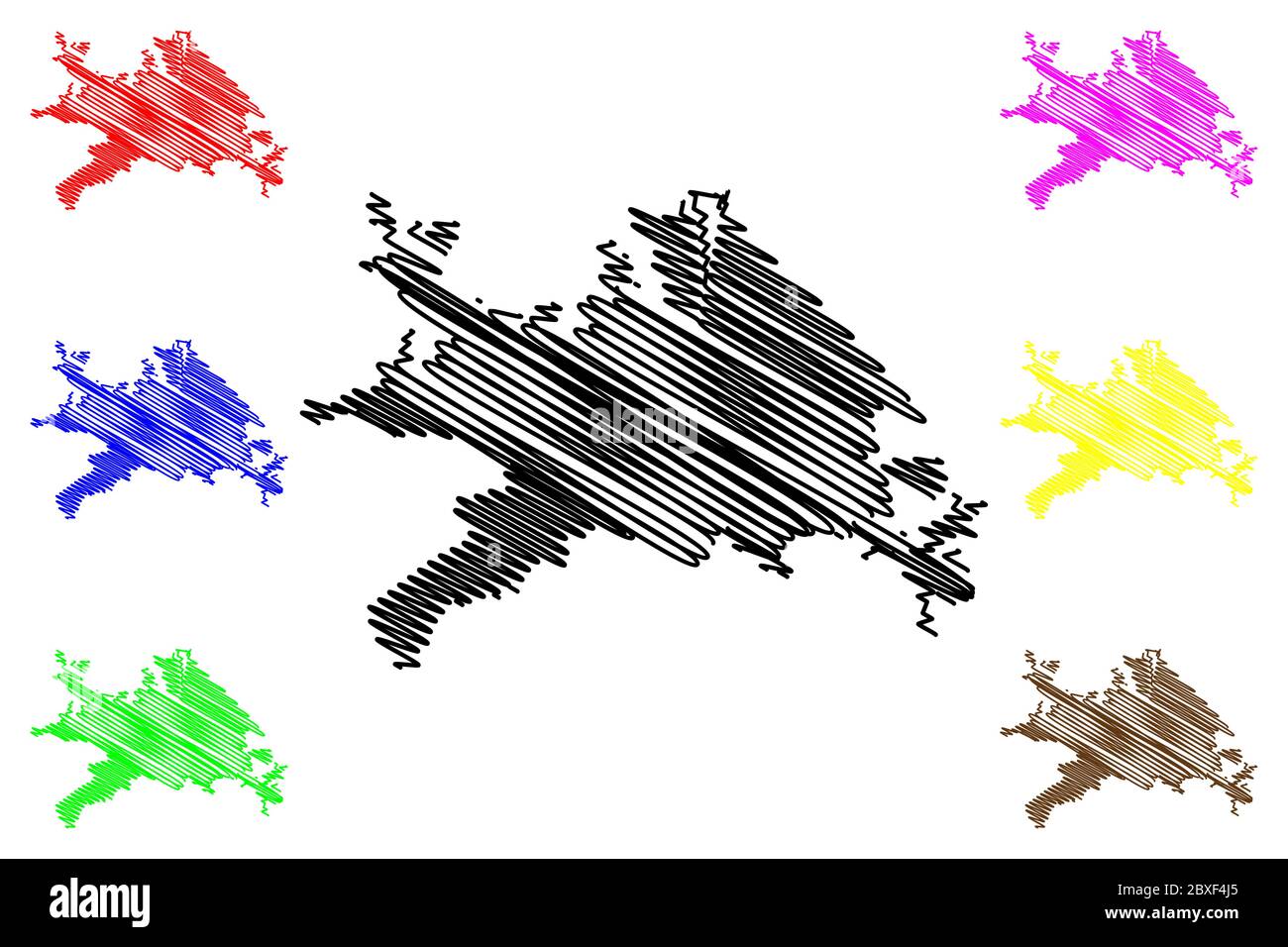 Pesaro City (Repubblica Italiana, Italia, Marche) mappa vettoriale ...
