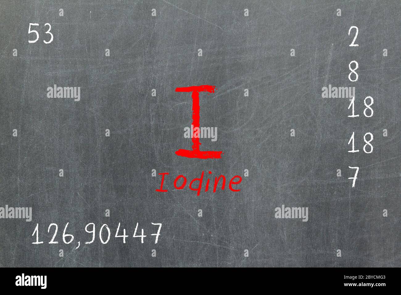 Simbolo di iodio tavola periodica immagini e fotografie stock ad alta ...