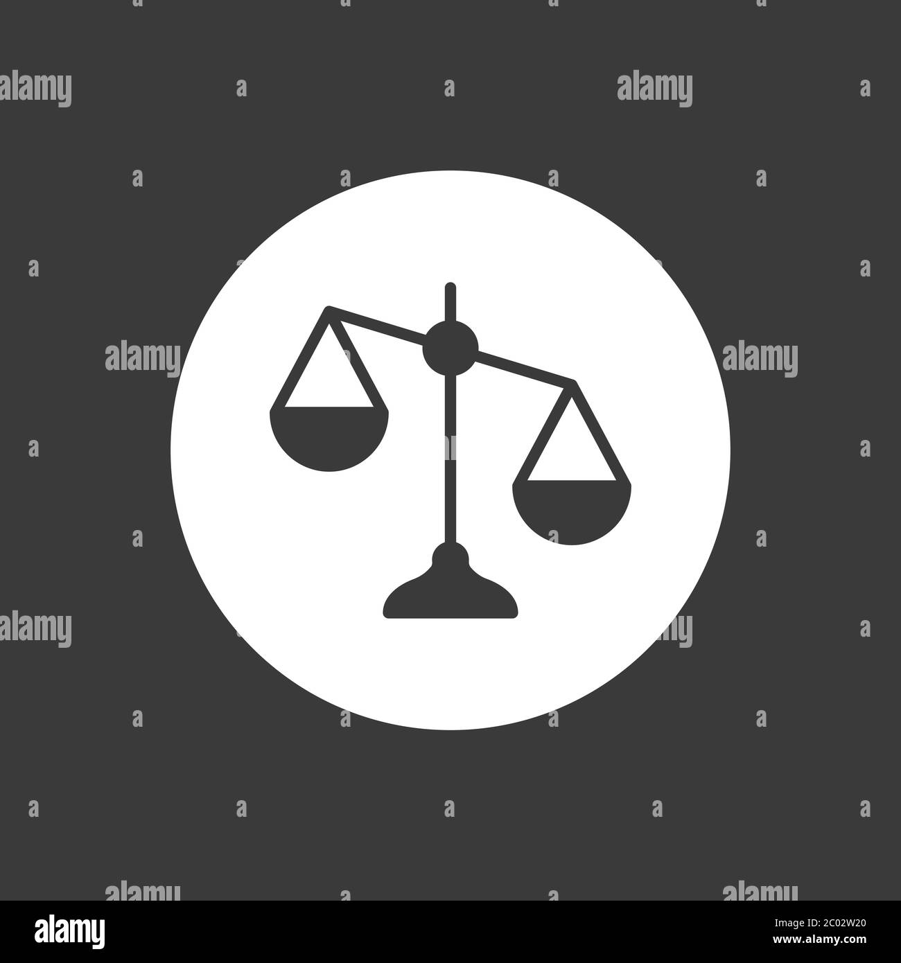 Icona scale. Icona scale di giustizia vettoriale. Simbolo della Corte ...