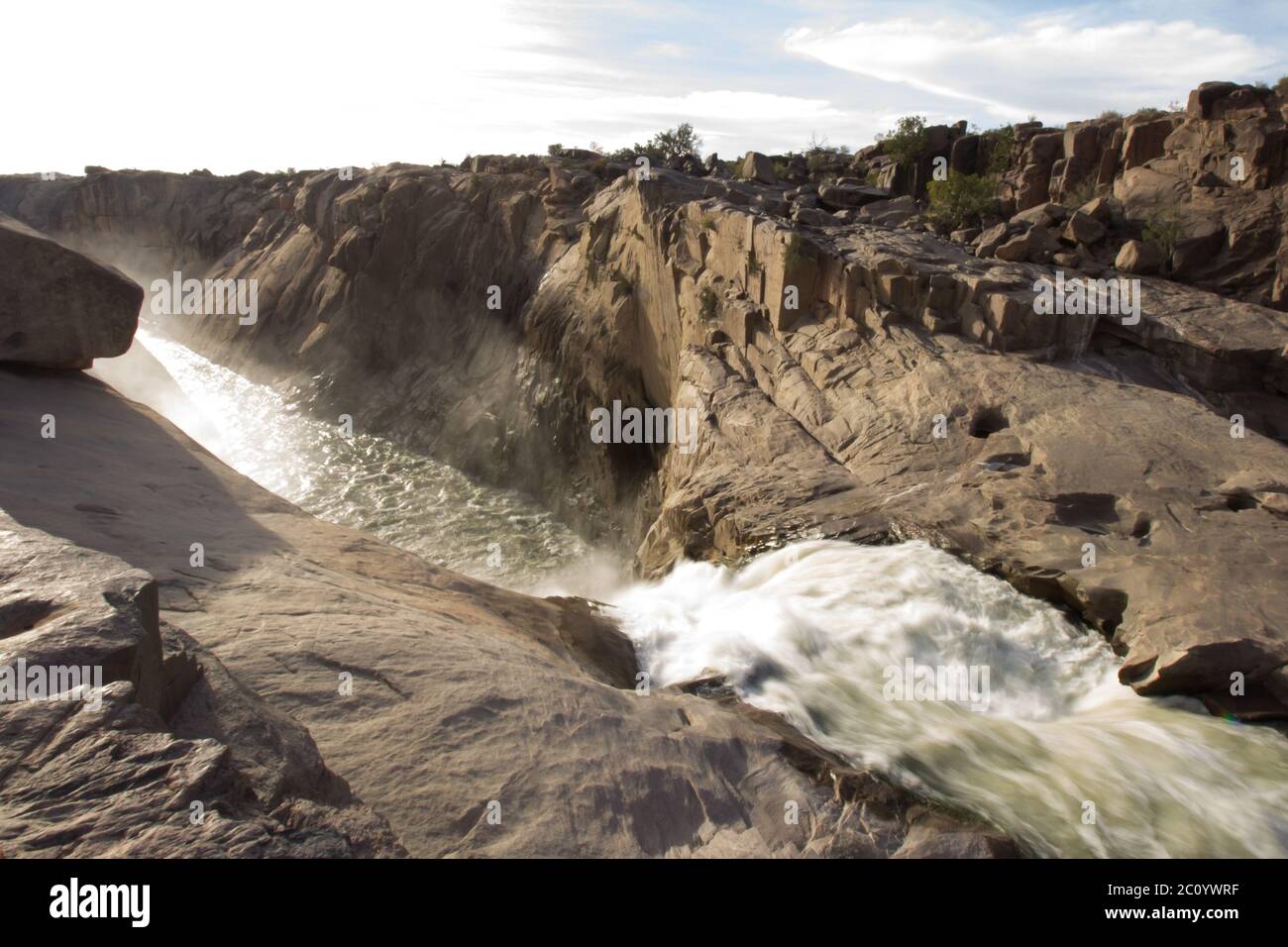 La cascata di Augrabies era si rotola nella gola del fiume Orange ...