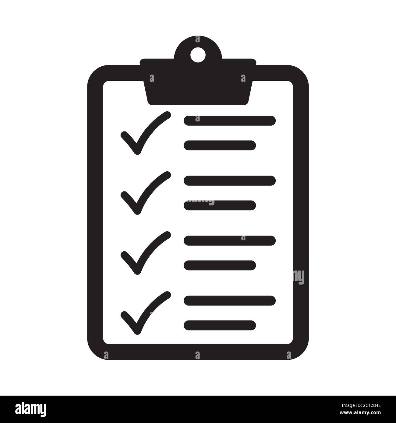 Appunti con icona lista di controllo, simbolo per il sito Web e la ...