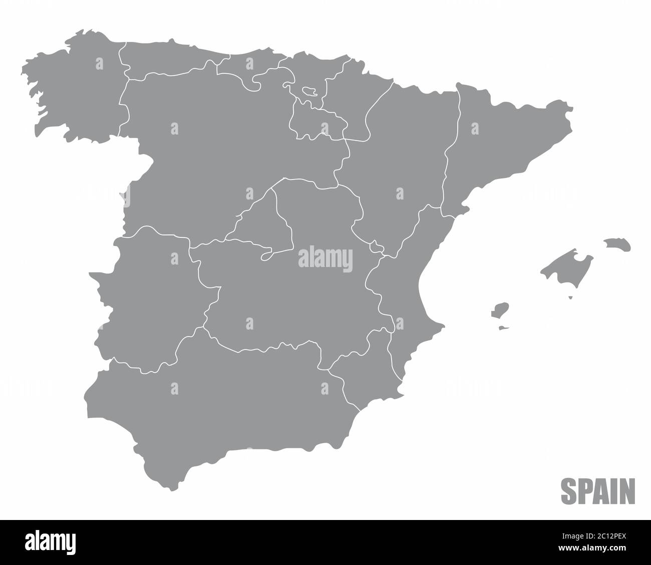Carta geografica spagna Immagini Vettoriali Stock - Alamy