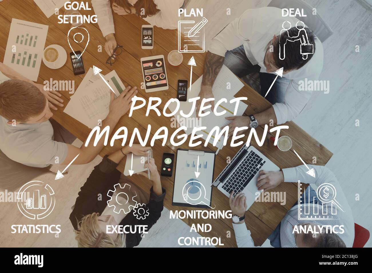 Project management planning background immagini e fotografie stock ad ...