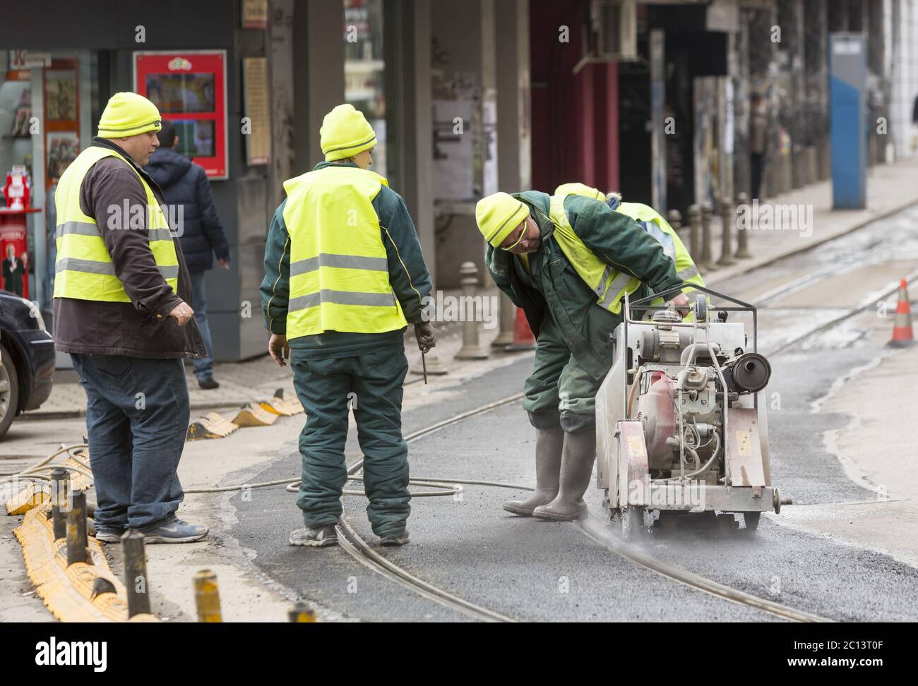 Posa di binari del tram immagini e fotografie stock ad alta risoluzione ...