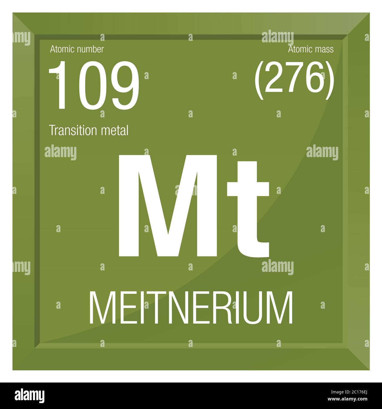 Simbolo del Meitnerium. Elemento numero 109 della Tavola periodica ...