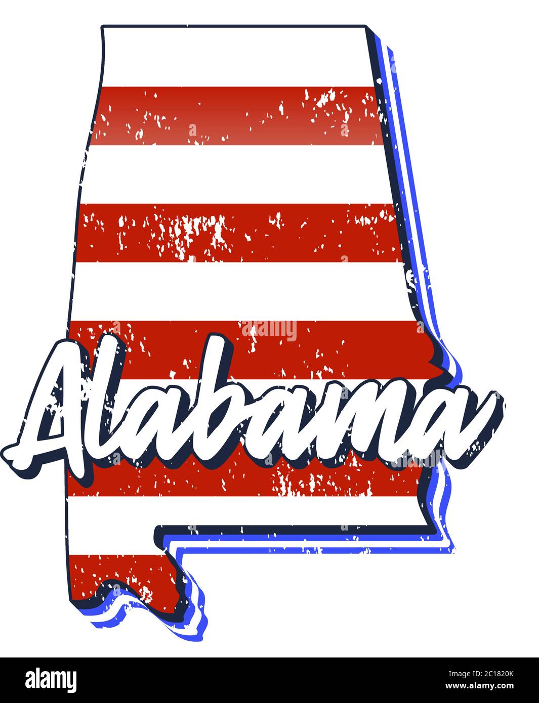 Tipografia della mappa dell'alabama immagini e fotografie stock ad alta ...