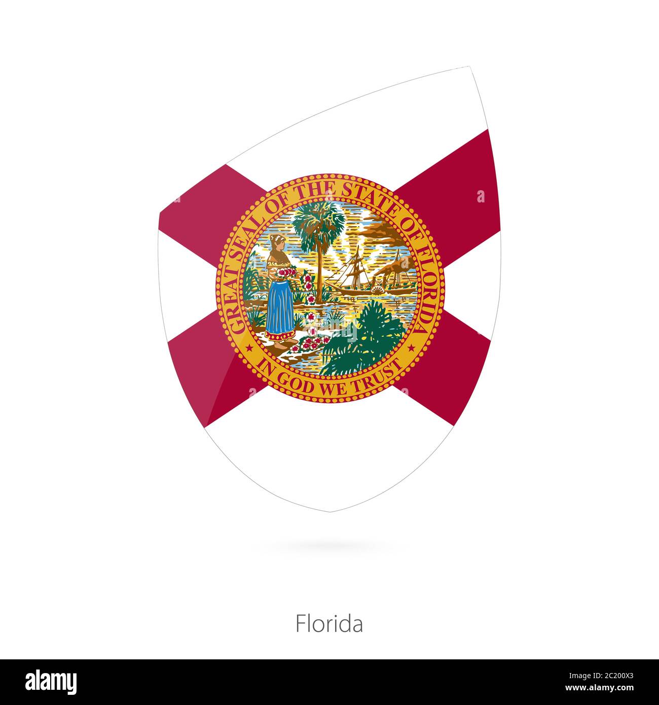 Vecchia mappa della florida Immagini Vettoriali Stock - Alamy