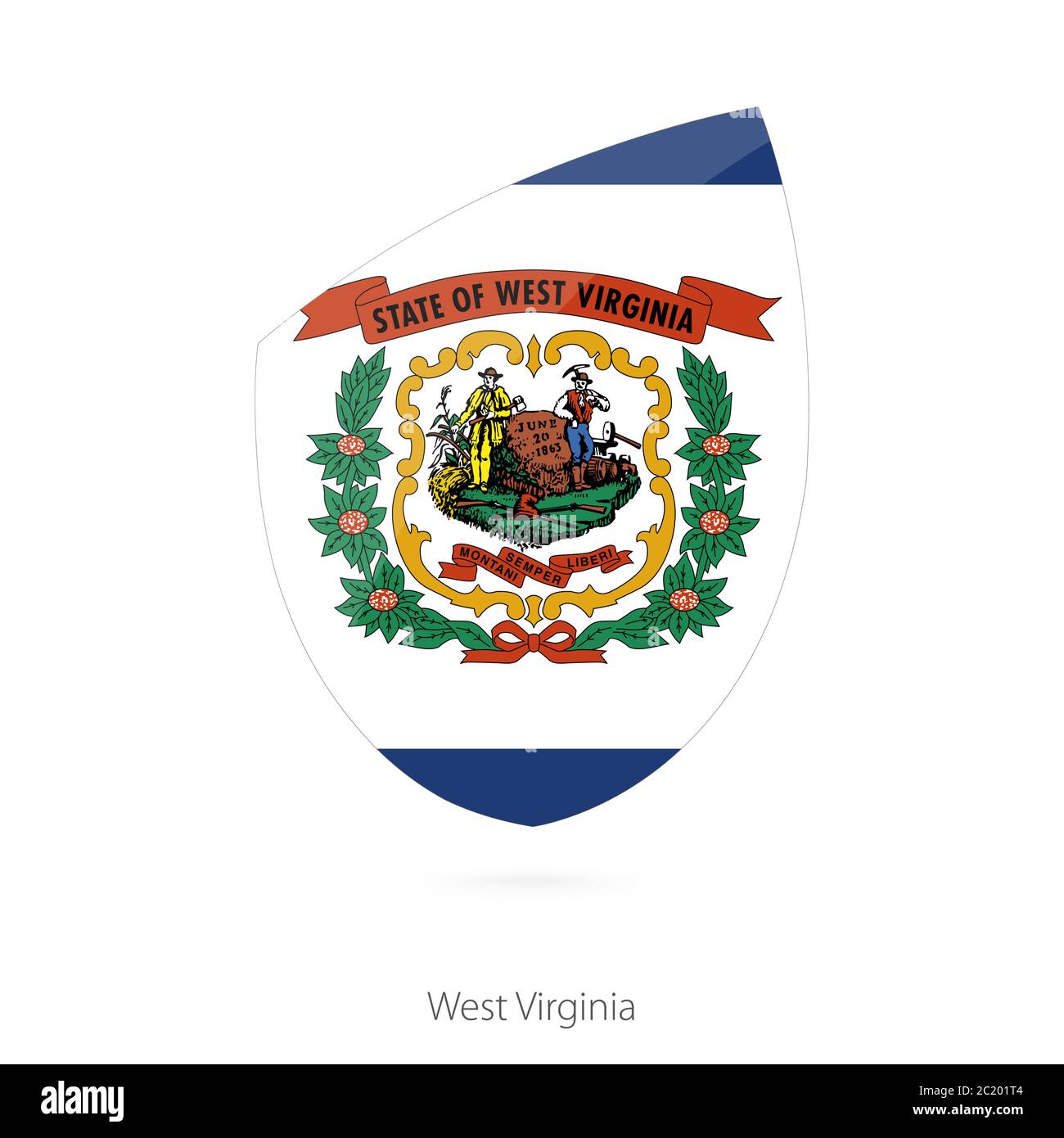 Mappa politica della virginia occidentale Immagini Vettoriali Stock - Alamy