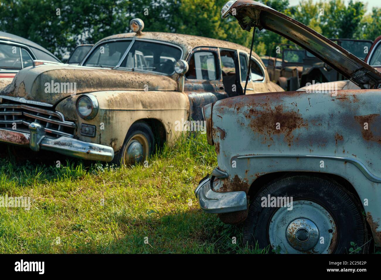 Auto d'epoca abbandonate e arrugginite immagini e fotografie stock ad ...