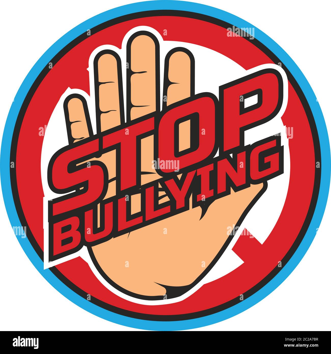 Fermare il bullismo Immagini Vettoriali Stock - Alamy