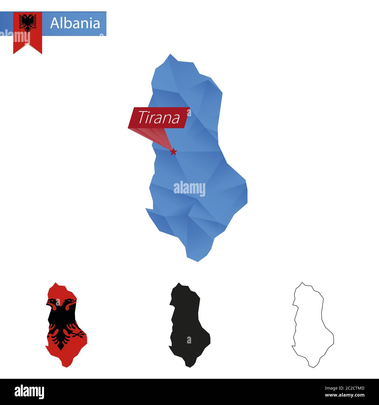 Mappa di tirana Immagini Vettoriali Stock - Alamy