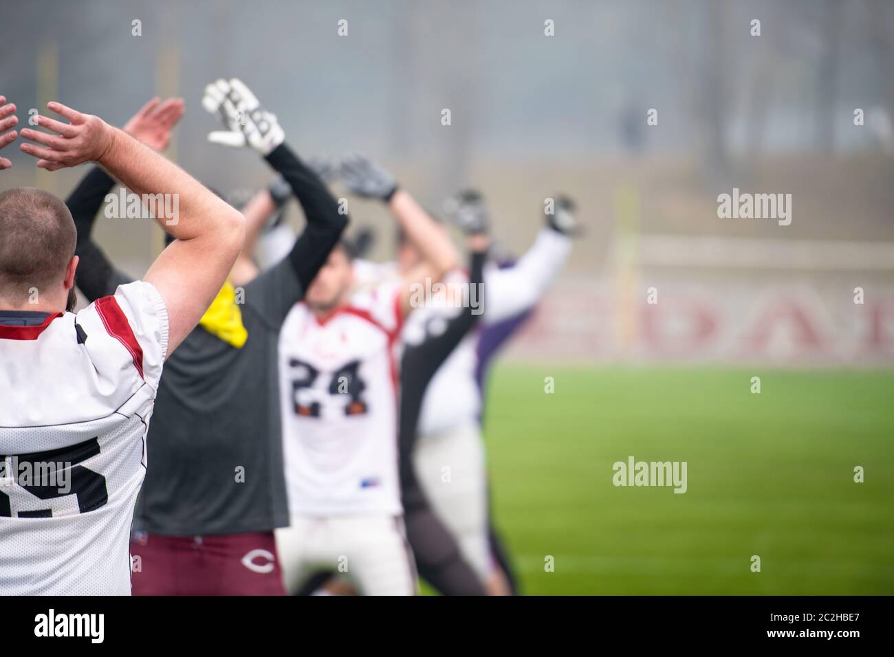 Allenamento di calcio riscaldamento stretching immagini e fotografie ...