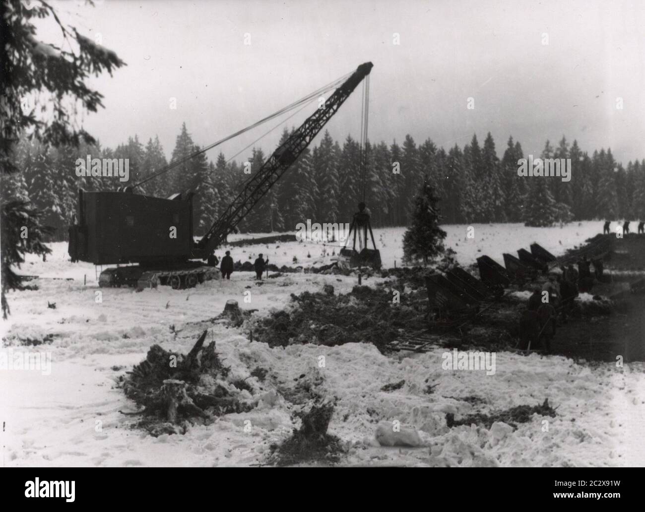 Sito di costruzione del Reichsautobahn Heinrich Hoffmann Fotografie ...