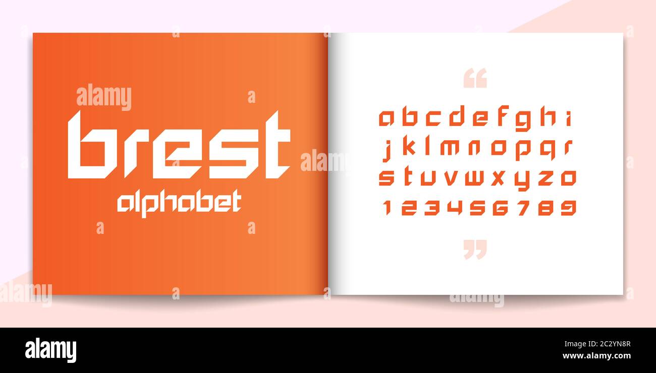 Font moderno e set di alfabeti. Lettering Design per riviste, poster ...