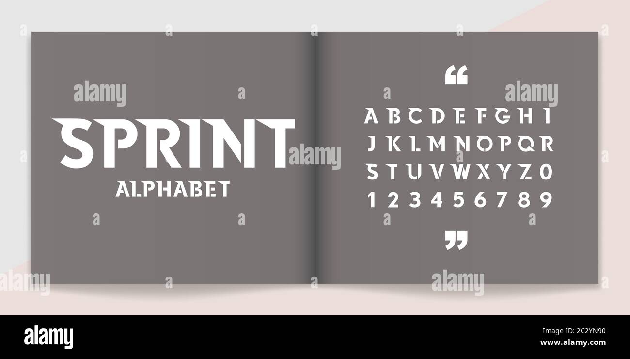 Font moderno e set di alfabeti. Lettering Design per riviste, poster ...